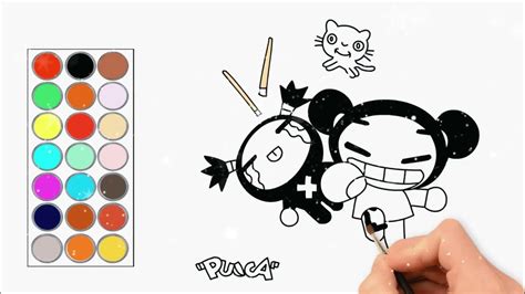 Como Dibujar Y Colorear A Pucca Y Garu Dibujos Para Niños Youtube