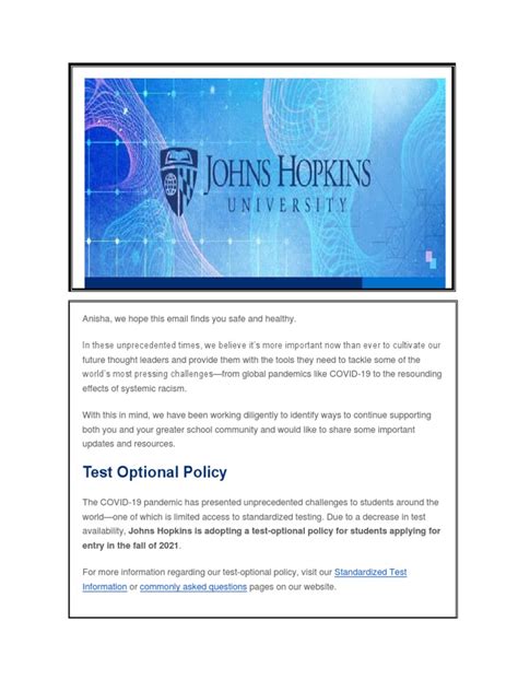 Test Optional Policy Entry In The Fall Of 2021 Pdf