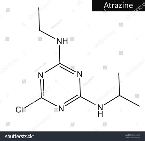Molecular Structure Atrazine Herbicide Triazine Class Stock Illustration 512516263 Shutterstock