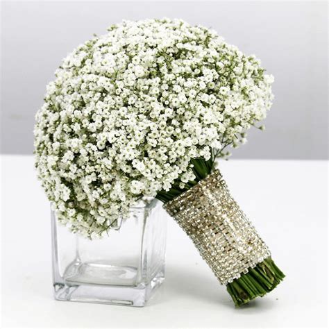 Pure Gypsophila Bridal Bouquet Flower Delivery Dubai Uae