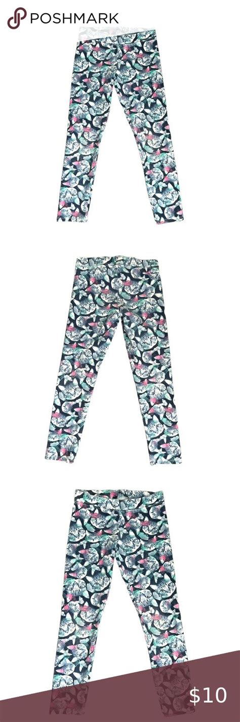 Members Mark My Favorite Leggings With Cats Size 6 6x Cute