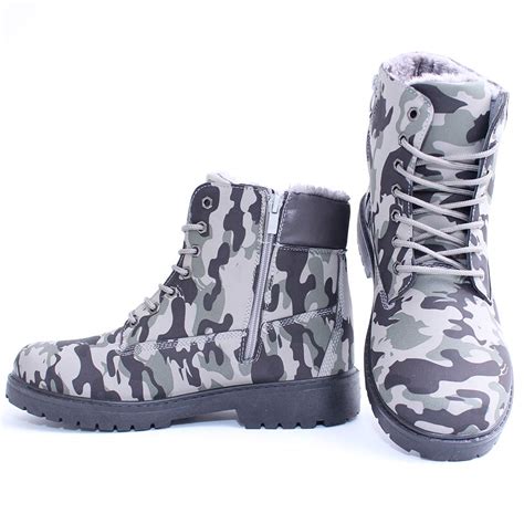 Мъжки зимни боти в камуфлажен цвят Vendemi обувки онлайн