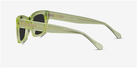 Because Rectangle Clear Yellow Frame Sunglasses For Women Eyebuydirect