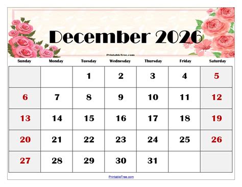 Free Blank Monthly Printable Calendar 2026 Templates