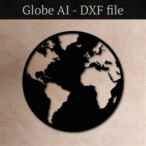Laser Cut Globe Circle Etsy