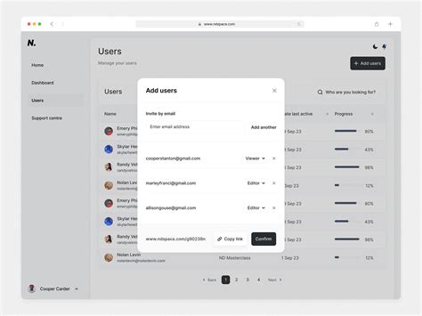Add Users Modal By Matthew Lawson On Dribbble