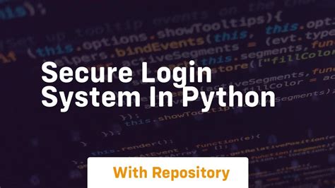 Secure Login System In Python Youtube