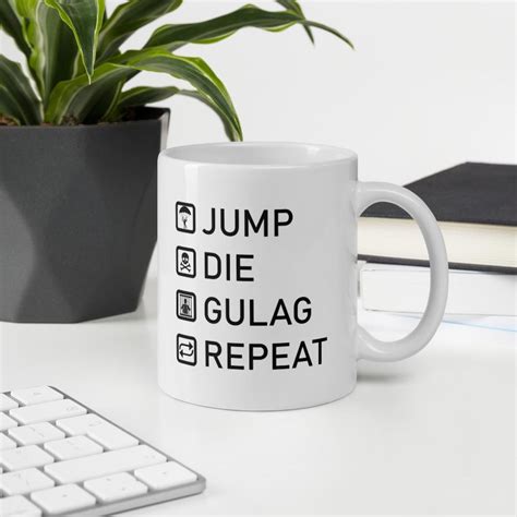Gamer T Idea Warzone Coffee Mug Jump Die Gulag Repeat Mug Funny Cod