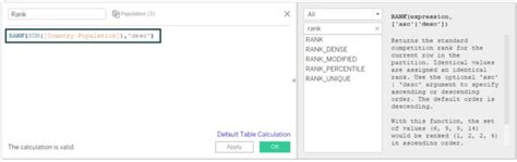 Tableau Rank Function Syntax Variants Examples How To Use