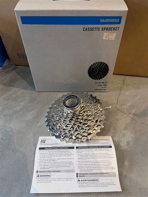 Shimano 105 R7100 12 Speed Cassette Sprocket Sports Equipment
