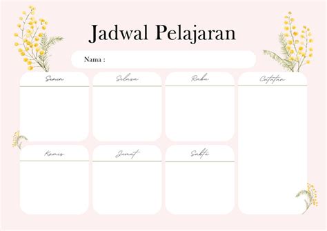Halaman 5 Gunakan Template Jadwal Pelajaran Keren Gratis Canva