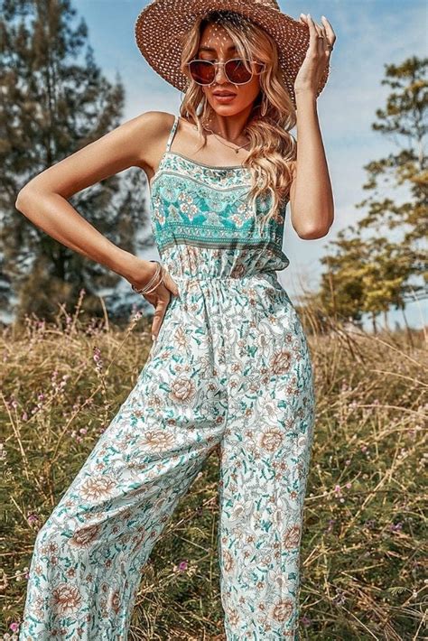 Vintage Boho Jumpsuit Boho Kleider