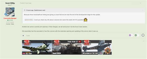 No 2nd Dev Serveryet Which Means The Update Could Be Coming This Week Rwarthunder