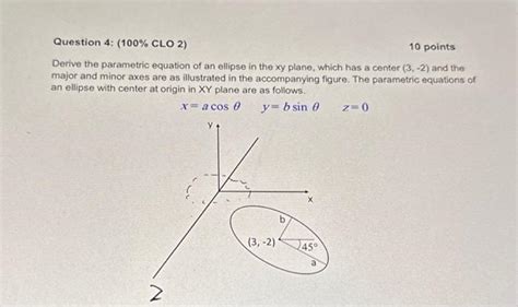 Derive The Parametric Equation Of An Ellipse In The