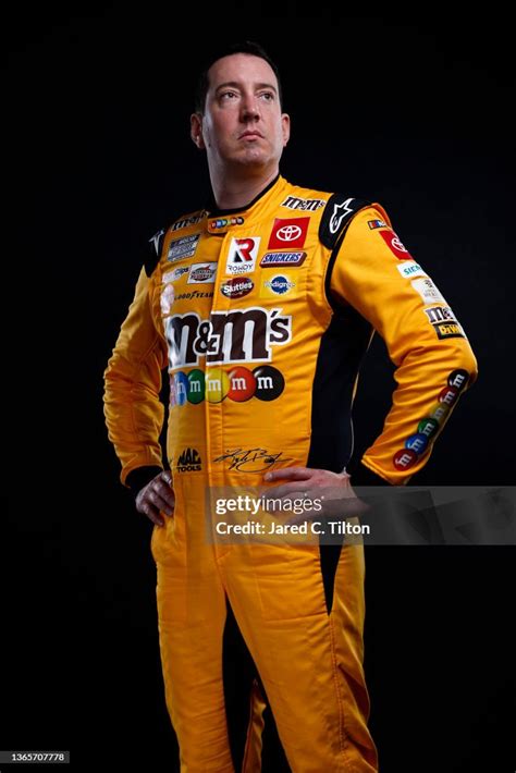 Nascar Driver Kyle Busch Poses For A Photo During Nascar Production