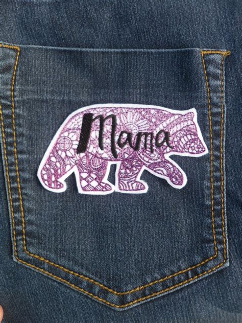 Mama Bear Iron On Patch Sweet Mama Bear Patch Iron On Mama Etsy