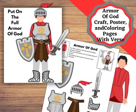 Printable Armor Of God Craft Coloring And Poster Pages Armoreof God