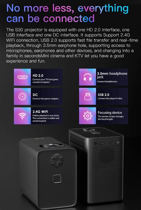 Проектор для дома Hongtop S30 мини проектор на стену Full HD 1920x1080p ...