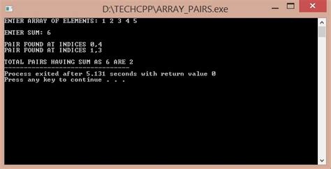 C Program To Find Pairs In An Array With Given Sum Devcppgcc Techcpp