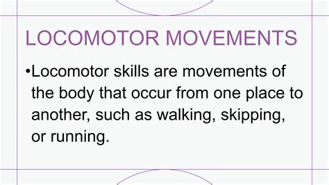 Locomotor And Non Locomotor Movement Pptx