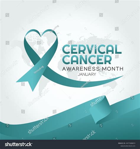 January Cervical Cancer Awareness Month Vector Stock Vector Royalty Free 2077088872 Shutterstock