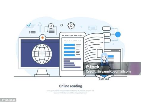 온라인 독서 미디어 도서 라이브러리 교육 개념의 디지털 기술 거리가 먼에 대한 스톡 벡터 아트 및 기타 이미지 거리가 먼 공부 과학 Istock