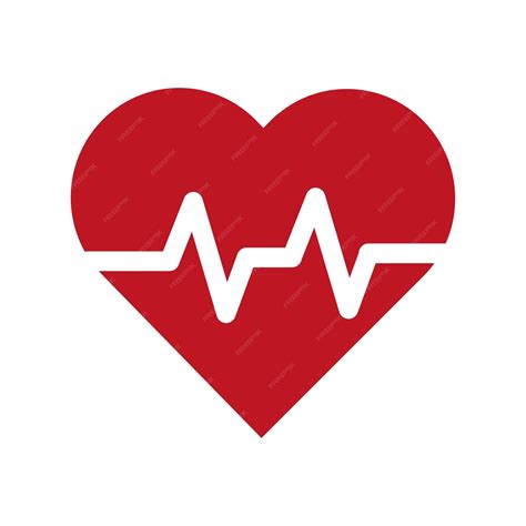 Premium Vector Red Heart Health Line Health Care Vector Illustration
