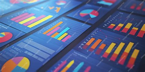 Premium Photo Business Presentation Background With Charts Graphs And