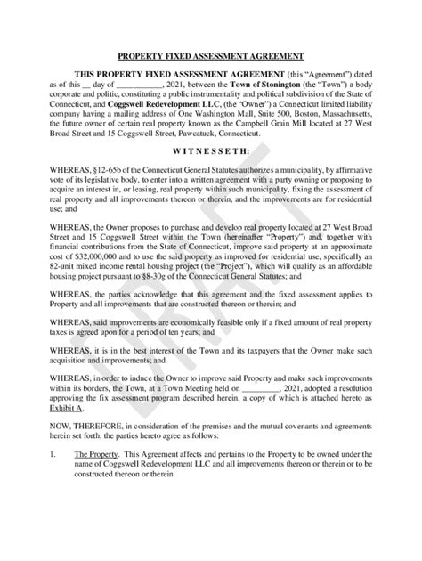 Fillable Online Form Of Asset And Property Management Agreementpartial