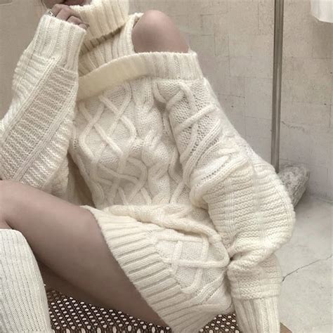 Autumn Winter Korean Style Turtleneck Knitted Sweater Korean Fashion