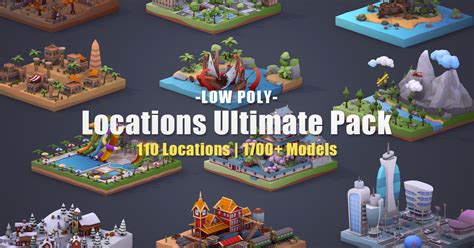 Low Poly Locations Ultimate Pack 3d Environments Unity Asset Store