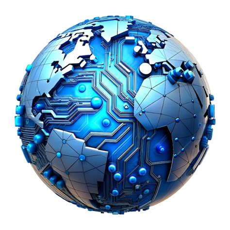 Premium Photo 3d World Global Network Digital Technology
