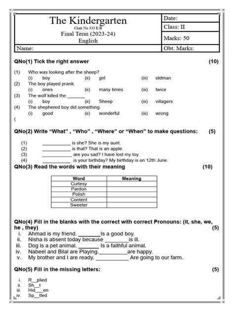 Class Five Pak Study Pdf