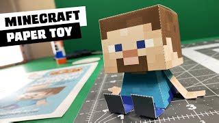 Minecraft Papertoy Tutorial Easy Diy Steve Papercraft Doovi