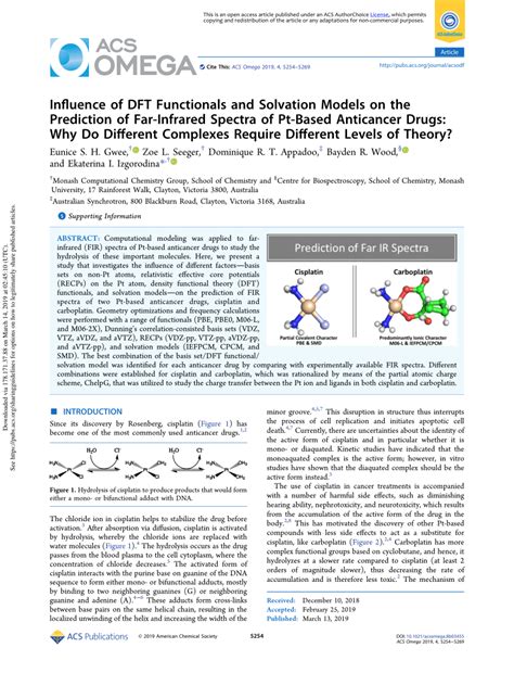 Pdf Influence Of Dft Functionals And Solvation Models On The