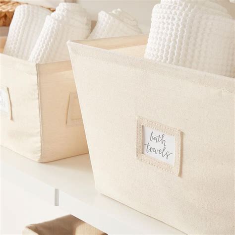Canvas Storage Bins With Labels