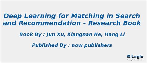 Leading Research Books In Deep Learning For Matching In Search S Logix