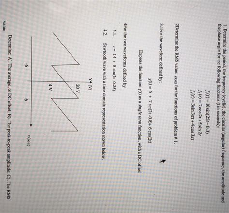 Solved Determine The Period The Frequency Cyclic The Chegg