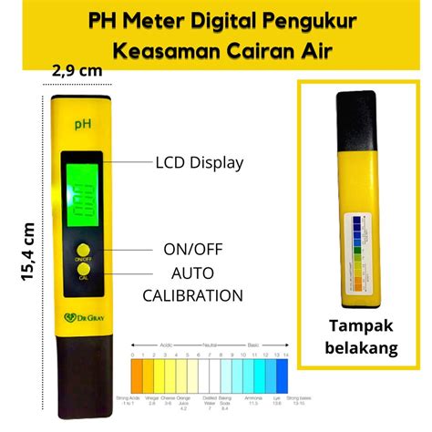 Jual Digital Ph Meter Merk Dr Gray Alat Ukur Kadar Asam Basa Atau Normal Air Bisa Untuk Akuarium