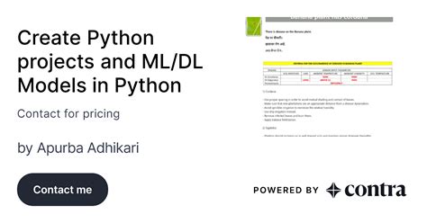Create Python Projects And ML DL Models In Python By Apurba Adhikari