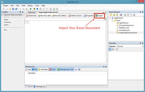 Test And Run Excel Decision Table Visually