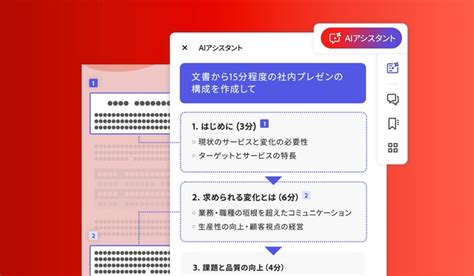 Acrobat Aiアシスタント：生成ai文書／pdfツール