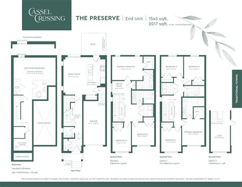 Floorplans And Features Cassel Crossing By Cook Homes