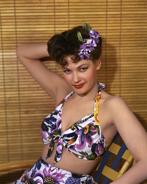 Yvonne De Carlo Exotic Floral Abstract Bikini Pose Photograph By Silver