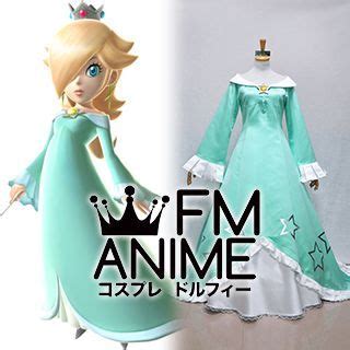 Fm Anime Super Mario Princess Rosalina Green Dress Cosplay Costume