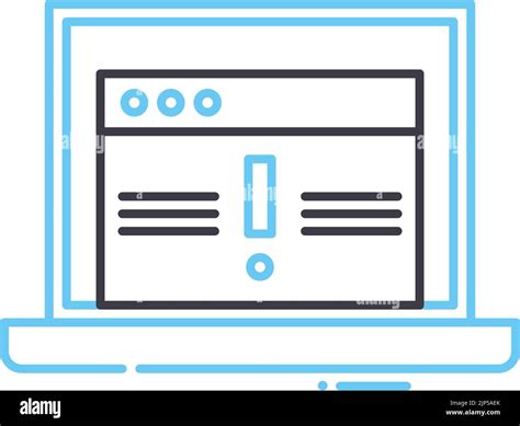 Cyber Robbery Line Icon Outline Symbol Vector Illustration Concept Sign Stock Vector Image