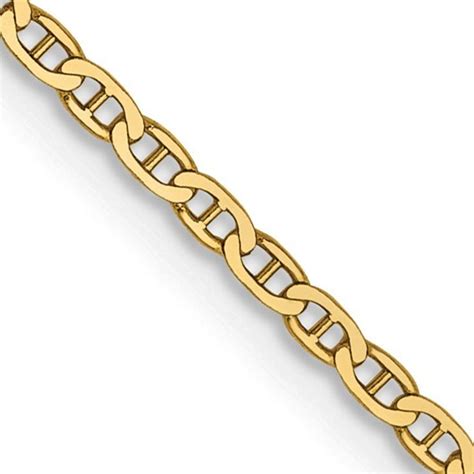 Solid 14k Yellow Gold 18 Flat Anchor Chain 15mm 22 Grams Jahda