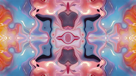 Abstract Color Background With Symmetrical Repeating Patterns Seamless Looping Animation