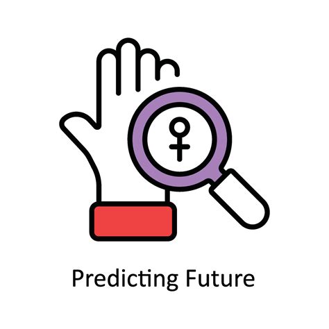 predicting future vector fill outline icon design illustration