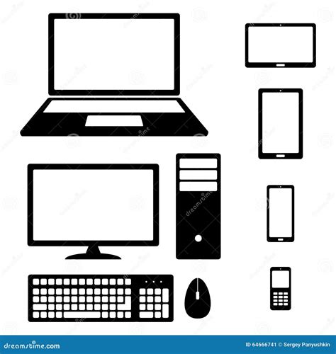 device icons smartphone tablet laptop desktop computer phone
